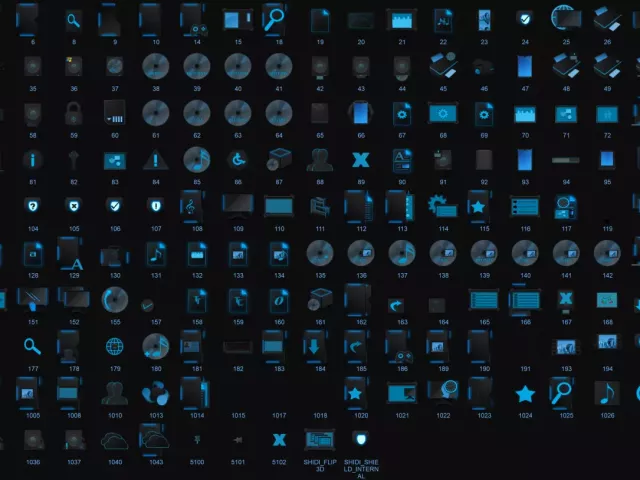 Icons Gen-2 Antitoxin, black and green iPack download on VSThemes.org