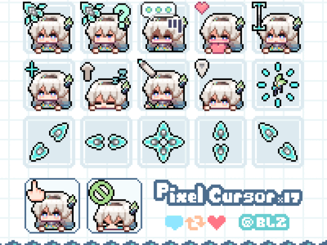 Cursors Castorice - Honkai Star Rail on Windows download on VSThemes.org