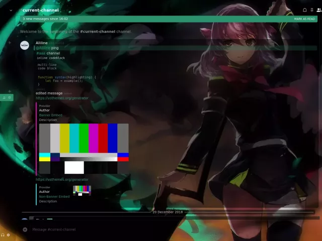 Тема Anime Forest для Discord скачать на VSThemes.org