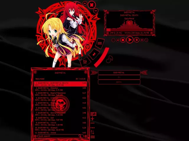 Anime skins for AIMP - TOP 20 files to personalize the Windows interface