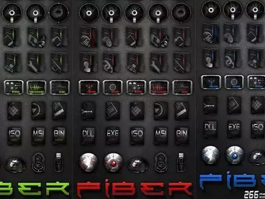 Icons HUD Machine Aqua - black and blue, neon for 7tsp download on ...