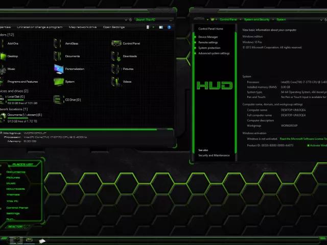 Theme Asus TUF for Windows 10 download on VSThemes.org
