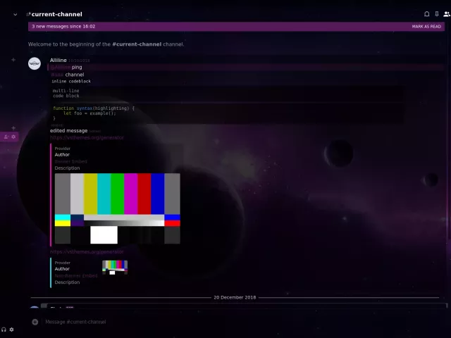 Тема COSMOS для Discord скачать на VSThemes.org