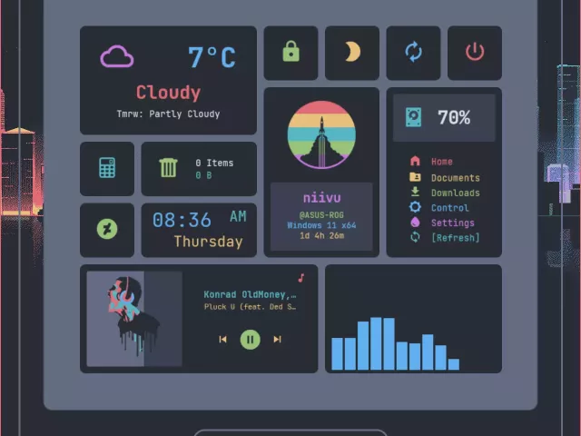 Skin Enigma for Rainmeter download on VSThemes.org