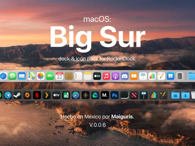 Skin Mac OS Big Sur Style for RocketDock download on VSThemes.org
