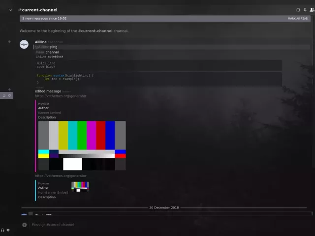 Тема Night Forest (Dark) для Discord скачать на VSThemes.org