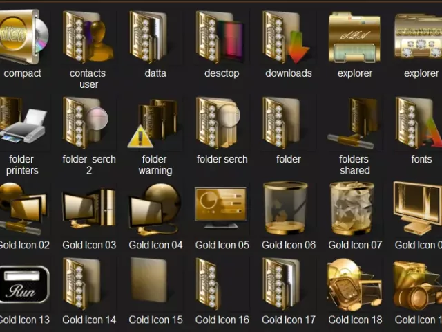 Icons Silver and Gold ICO download on VSThemes.org