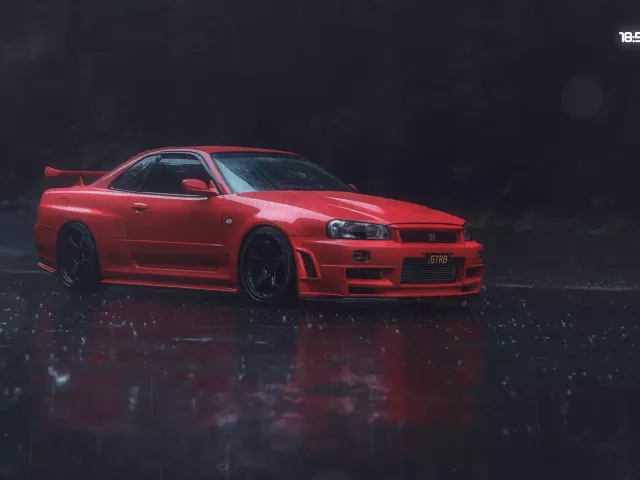 Live wallpaper White GTR (R34) download on VSThemes.org