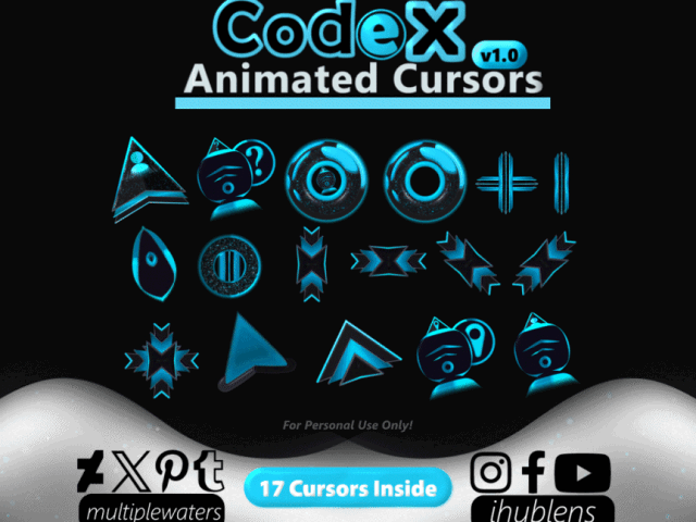Cursors Mechanical 01 with reflection on Windows download on VSThemes.org