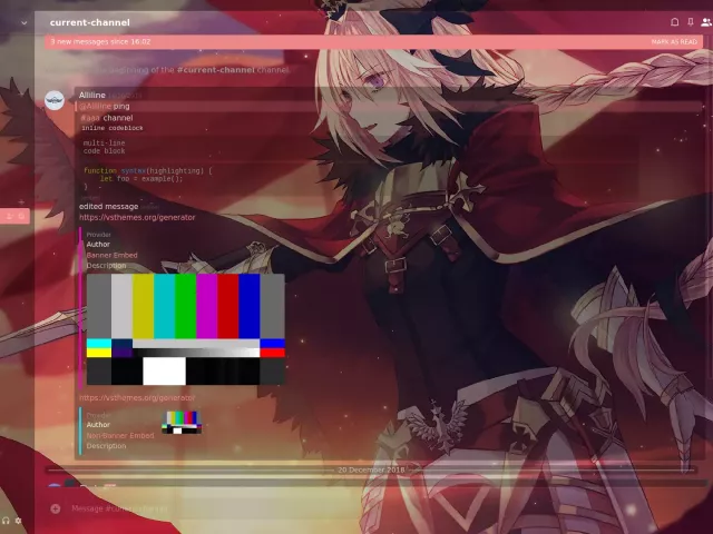 Theme Fate/Apocrypha of Astolfo for Discord download on VSThemes.org