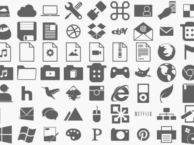 Icons White outline download on VSThemes.org