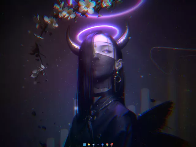 Живые обои Evil Girl-4K-PMQZ скачать на VSThemes.org