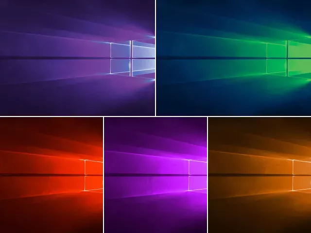 Wallpaper Multi-colored Windows 11 logo download on VSThemes.org