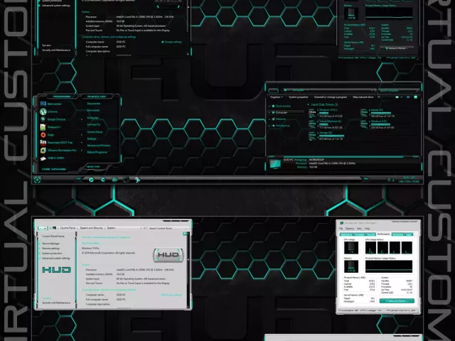 Theme HUD Machine, ultimate pink for Windows 10 download on VSThemes.org