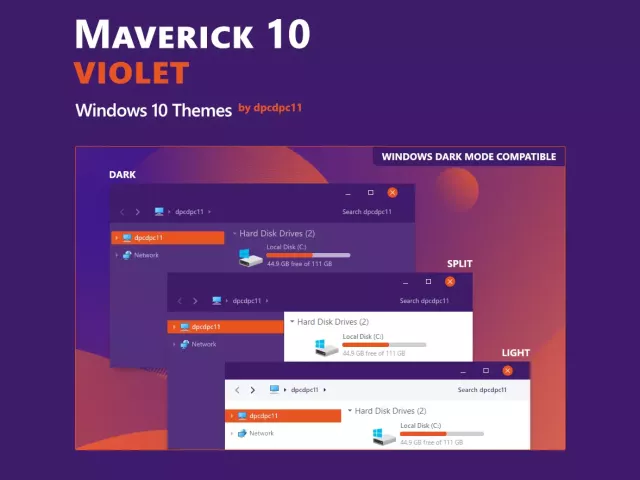 Purple themes for Windows 10 - TOP 30 files to personalize the Windows ...