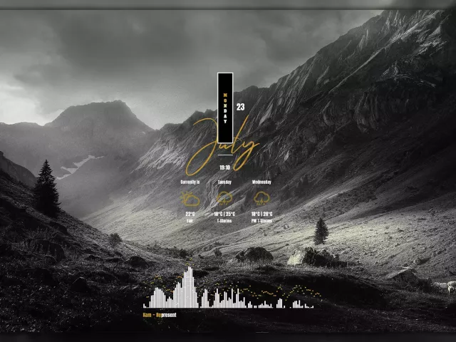 Rainmeter skins and widgets (500+)