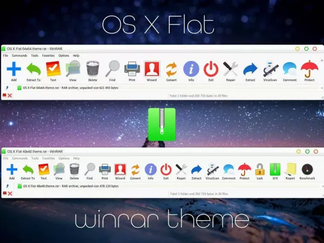 Theme In the style of Apple OS X El Major, round version for WinRAR ...