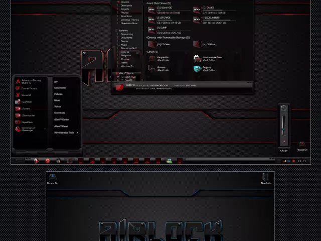 Theme MSI Gaming, special version for Windows 10 download on VSThemes.org