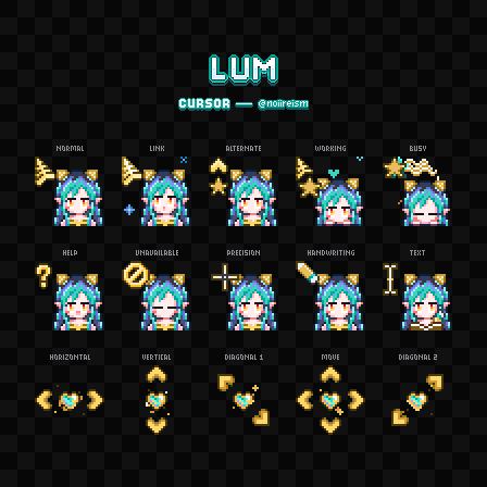 Cursors Rem from the anime Re:Zero on Windows download on VSThemes.org