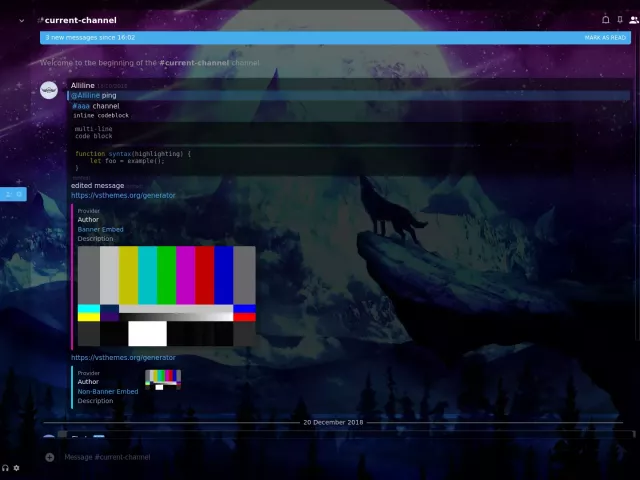 Theme Chill (Forest) for Discord download on VSThemes.org
