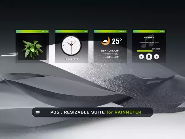 Скин Лунисолар 02 для Rainmeter скачать на VSThemes.org