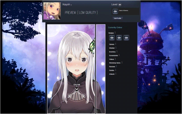 Арт Рам (Re Zero) для профиля Steam скачать на VSThemes.org