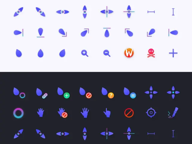 Purple cursors - TOP 40 files to personalize the Windows interface