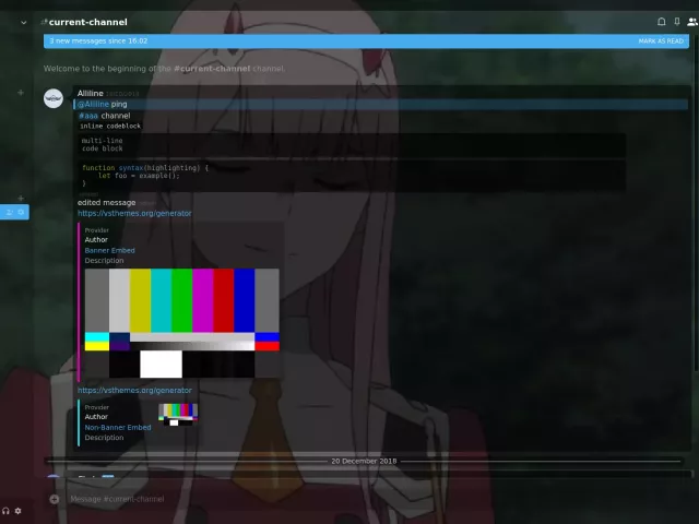 Theme This is zero two for Discord download on VSThemes.org