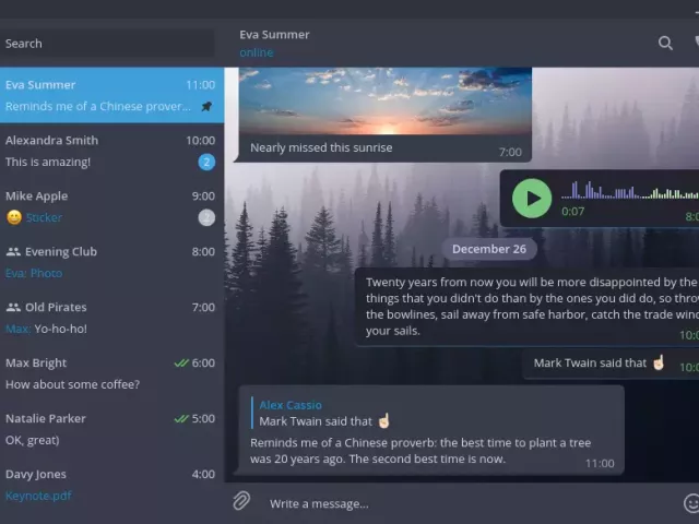 Тема Аниме девушка на ПК для Telegram скачать на VSThemes.org
