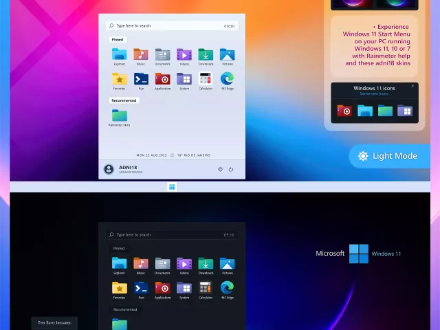 Skin Omnimo 10 for Rainmeter download on VSThemes.org
