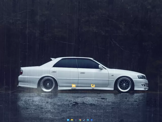 Live wallpaper White GTR (R34) - no clock download on VSThemes.org