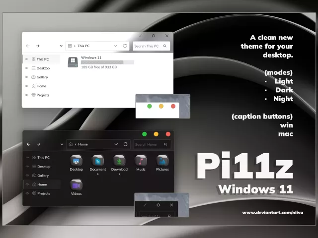 Тема Мак ОС Секвойя для Windows 11 скачать на VSThemes.org