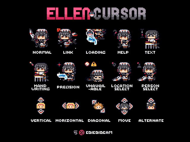 Cursors Hoshimi Miyabi (ZZZ) on Windows download on VSThemes.org