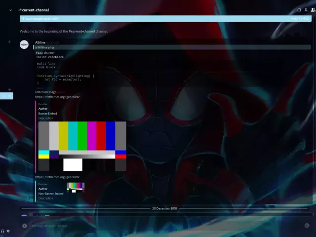 Theme Spiderman for Discord download on VSThemes.org