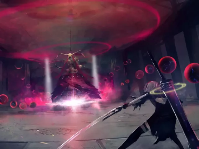 Живые обои A2 vs 2B Nier Automata скачать на VSThemes.org