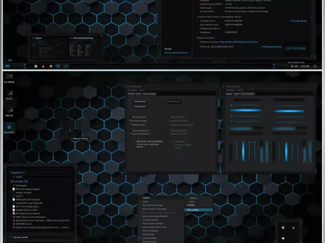 Theme MSI Gaming, special version for Windows 10 download on VSThemes.org