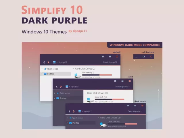 Purple themes for Windows 10 - TOP 30 files to personalize the Windows ...