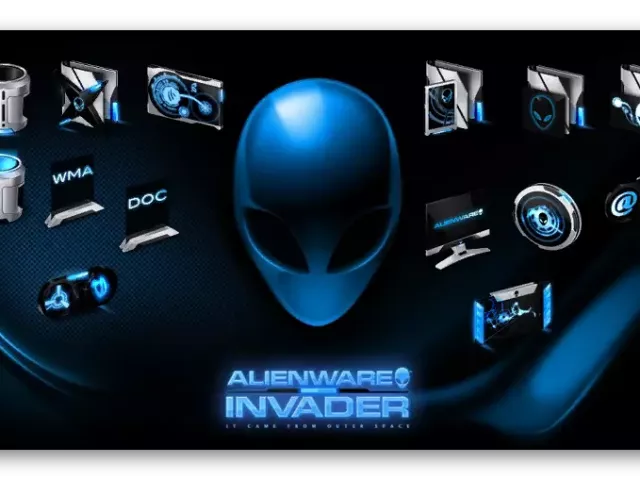 Icons Alienware Eclipse - Black and blue, neon for 7tsp download on ...