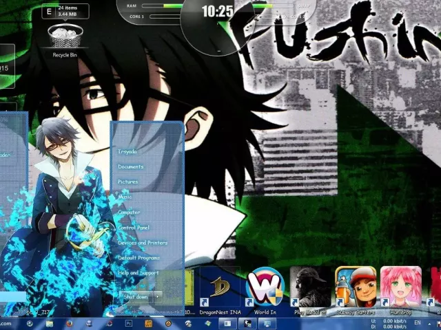 Windows 7 Anime Theme Teckware Anime Girl Windows 7 Sytle Chrome
