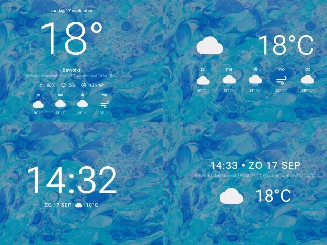 Скин Android Pie Clock для Rainmeter скачать на VSThemes.org
