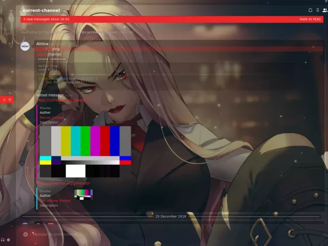 Theme Overwatch - Gothic D.Va for Discord download on VSThemes.org