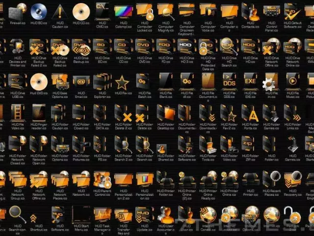 Icons HUD Machine Aqua - black and blue, neon for 7tsp download on ...