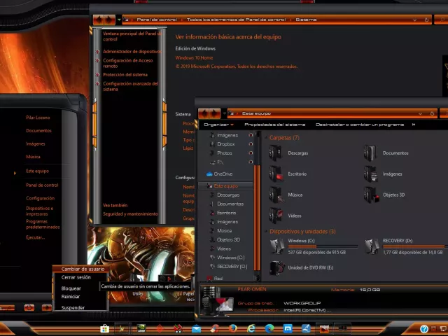 Theme Asus TUF for Windows 10 download on VSThemes.org