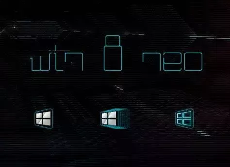 Start orb The eighth neon, 3 versions for Windows download on VSThemes.org