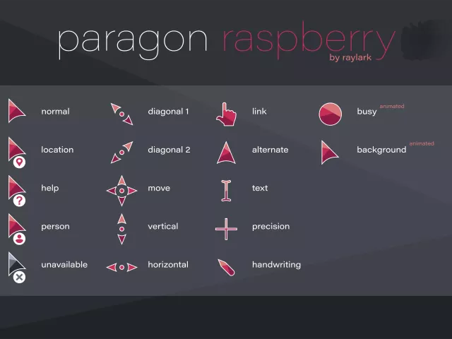 Red cursors - TOP 60 files to personalize the Windows interface
