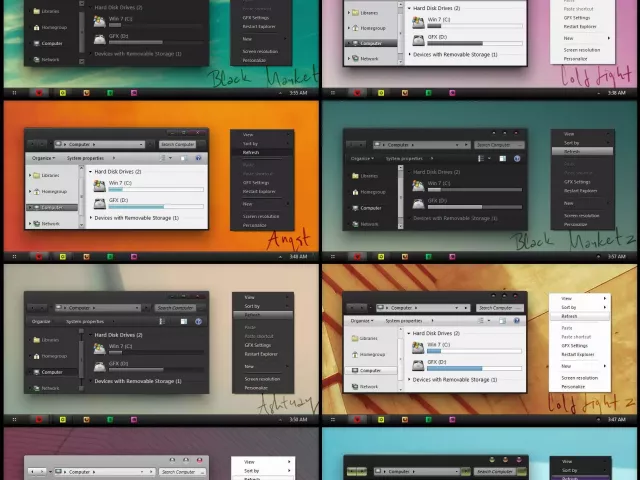 Theme Dark High Contrast for Windows 10 download on VSThemes.org