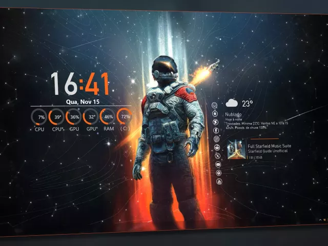 Rainmeter skins and widgets (500+)