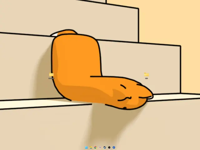 Live wallpaper Cat eats chips, Windows XP download on VSThemes.org