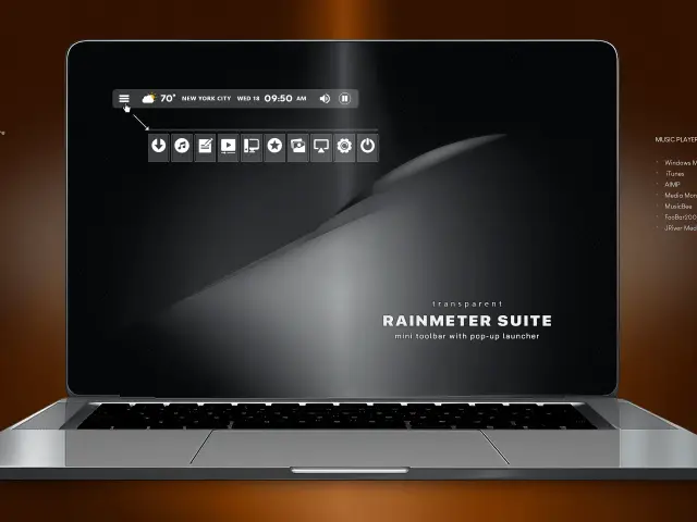 Skin LAUNCHER - DOCK II for Rainmeter download on VSThemes.org