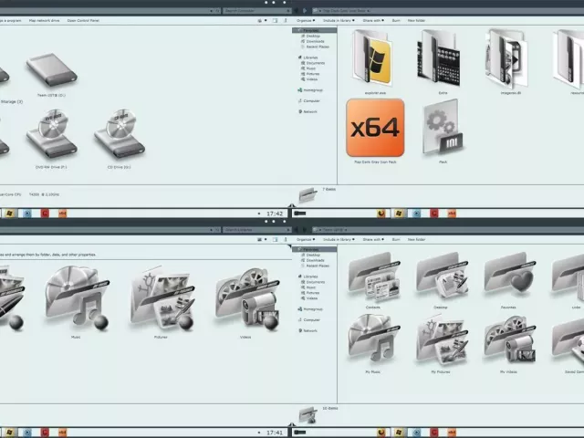Icons HUD Machine, light blue set iPack download on VSThemes.org